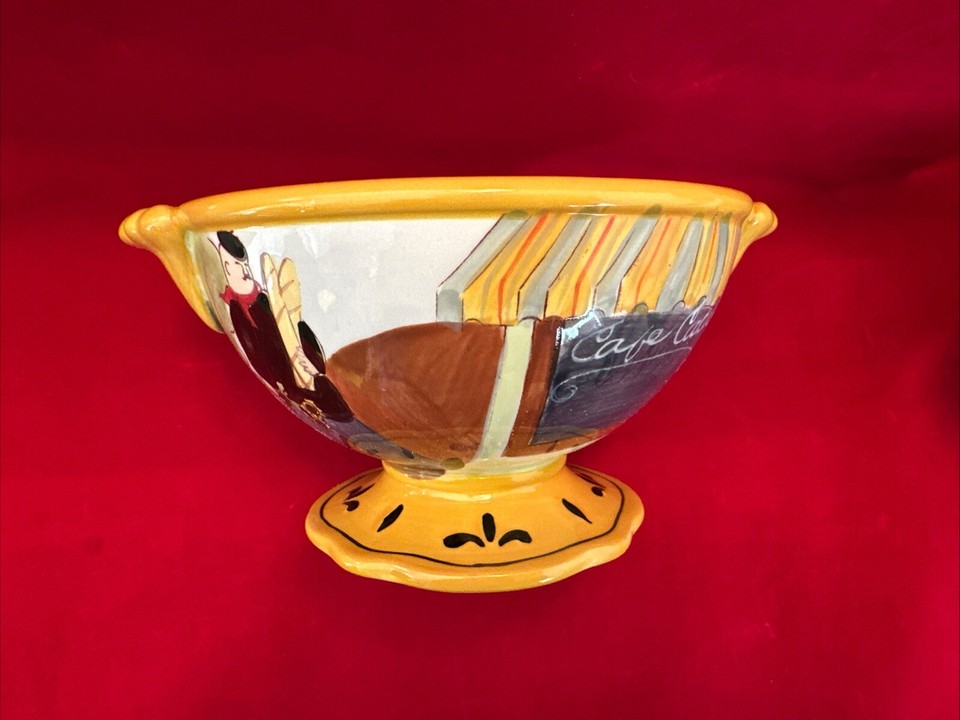 Jennifer Brinley Cafe Bistro Footed Bowls Set of 4 Certified ...