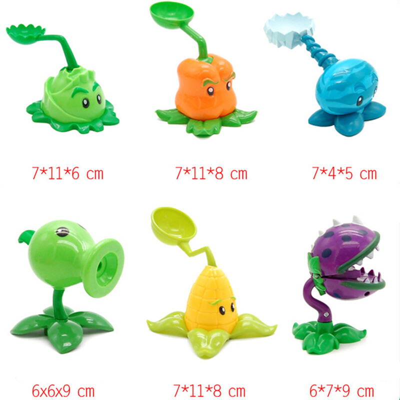 Plants Vs Zombies Action Figure Toy Set Chomper Peashooter Kids Bday ...