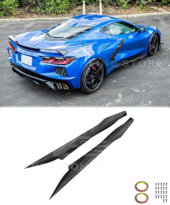 Hydro-Dipped Carbon Fiber Side Skirt For 20-Up Corvette C8 Z06 Style ...