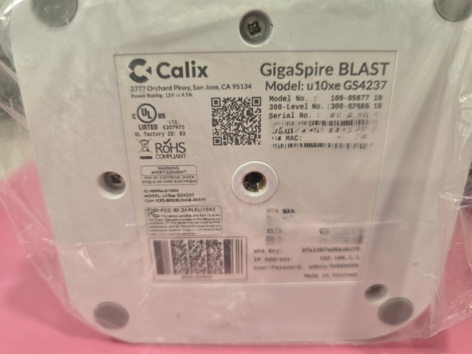 CALIX GIGASPIRE BLAST GS4237 / 100-05677 10GB WIFI 6 | eBay