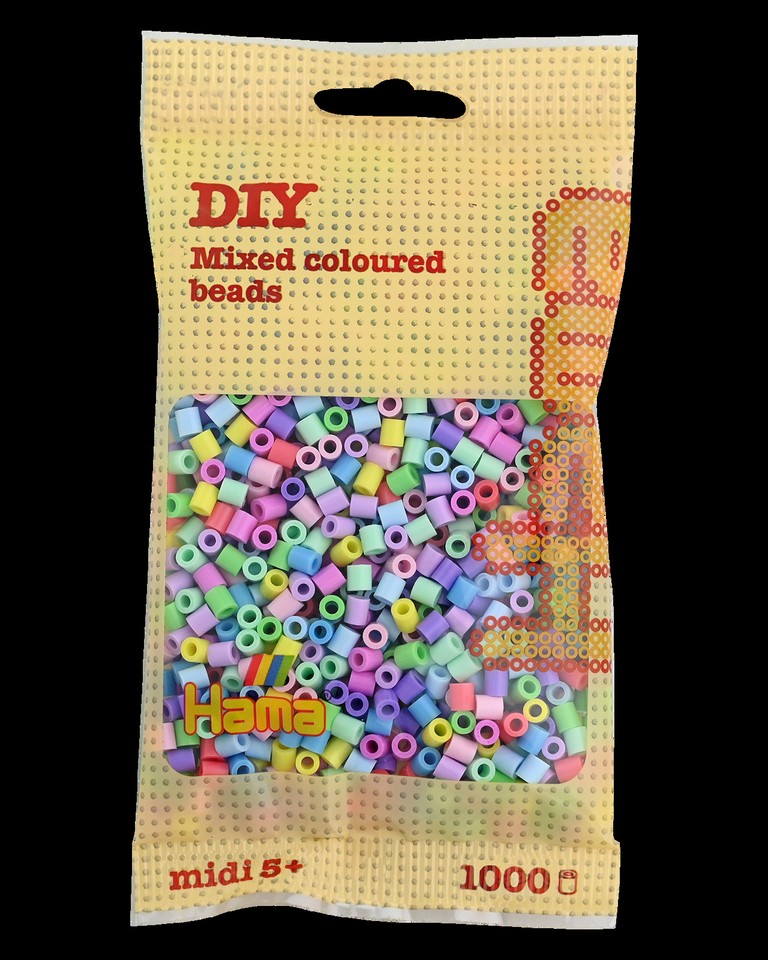 Hama Beads 1000 Pack for Pegboards Genuine Hama Fuse Melt Bead Packs ...
