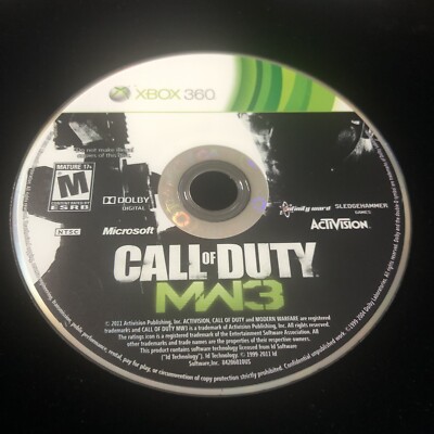 Call of Duty: Modern Warfare 3 (Xbox 360, 2011) MW3 Disc Only ...