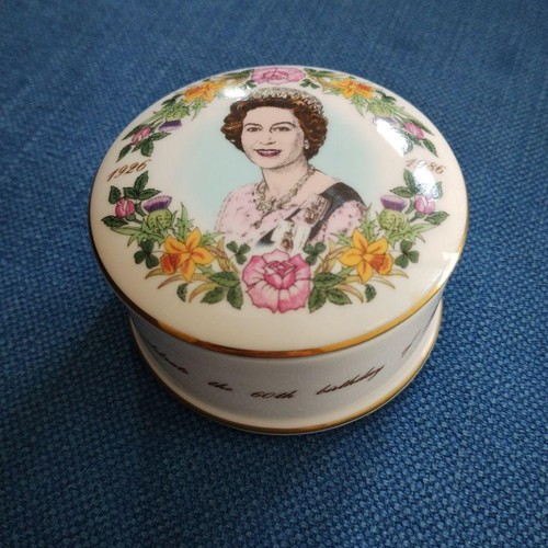 Coalport Queen Elizabeth 60th Birthday Trinket Pill Box | eBay