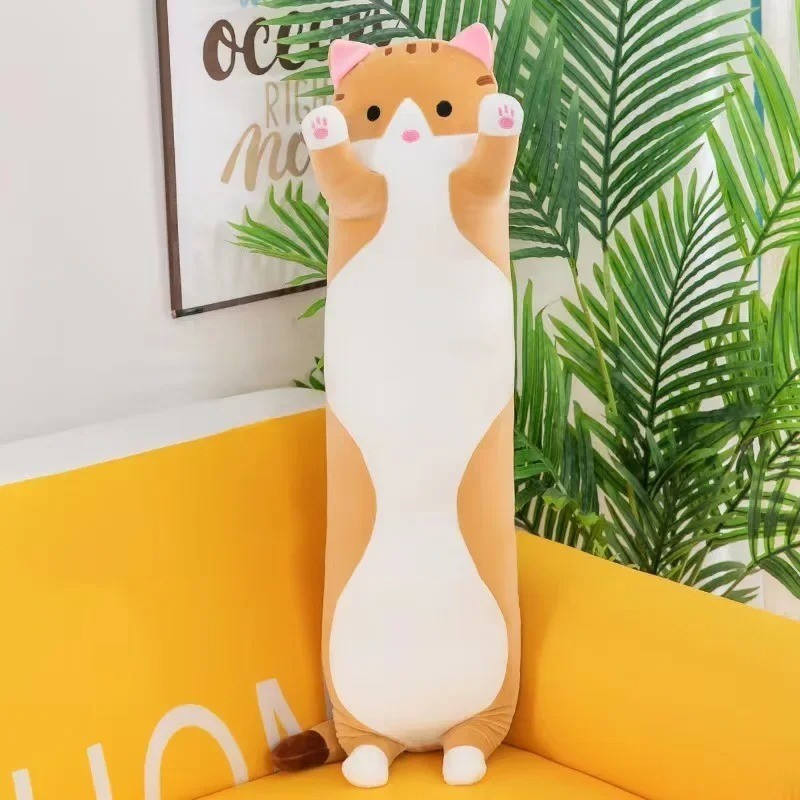 Long Cat Plush Body Pillow Creative Cute Animal Stuffed Cushion Soft ...