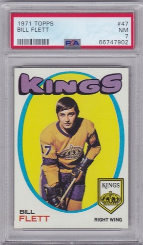 1971 1971-72 TOPPS HOCKEY BILL FLETT #47 NM PSA 7 | eBay