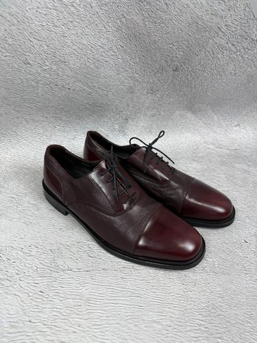 Loake Bibury Leather Shoes Burgundy Polished Toe Caps Men's UK 11 EU 45 ...