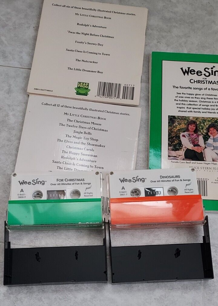 Wee Sing For Christmas Cassette Tape Book - Wee Sing Dinosaurs Vintage ...