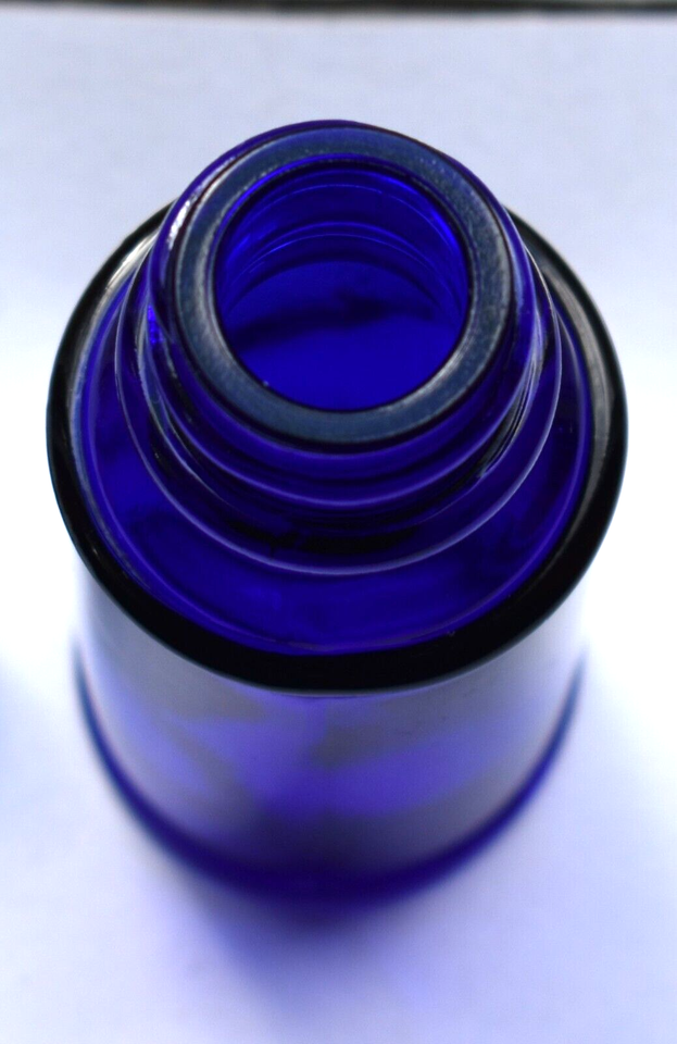 Vintage Antique Cobalt Blue Glass Poison Iodine Tincture with Dropper ...