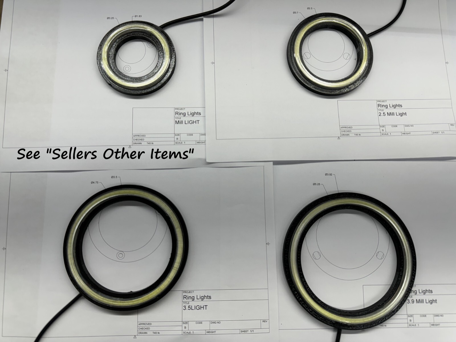 Milling Machine LED Spindle Light for X2 Mini, PM25, G0704, Hi-Torque ...