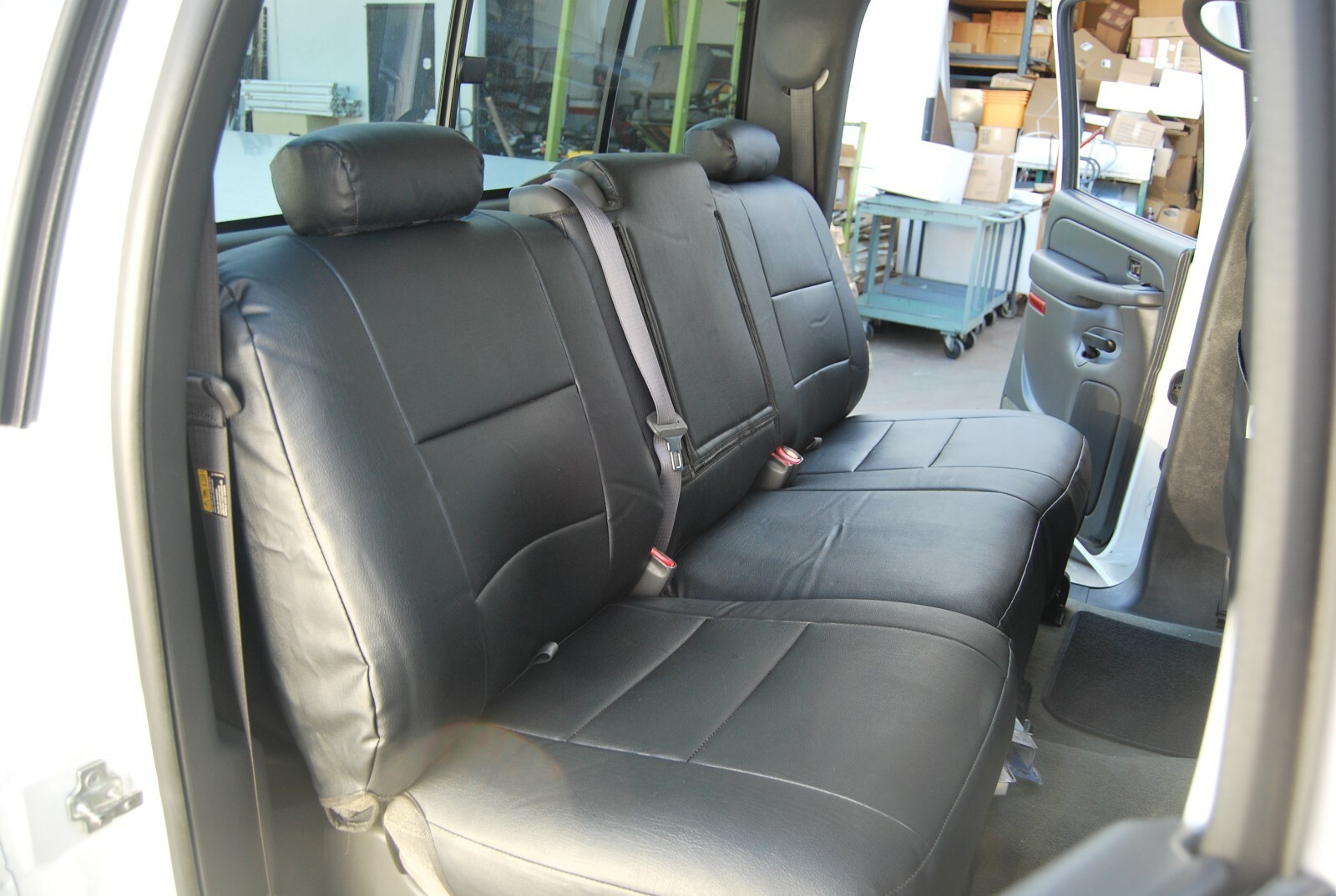 FOR Chevy Avalanche IGGEE S Leather Custom Made Fit Rear Seat Covers ...