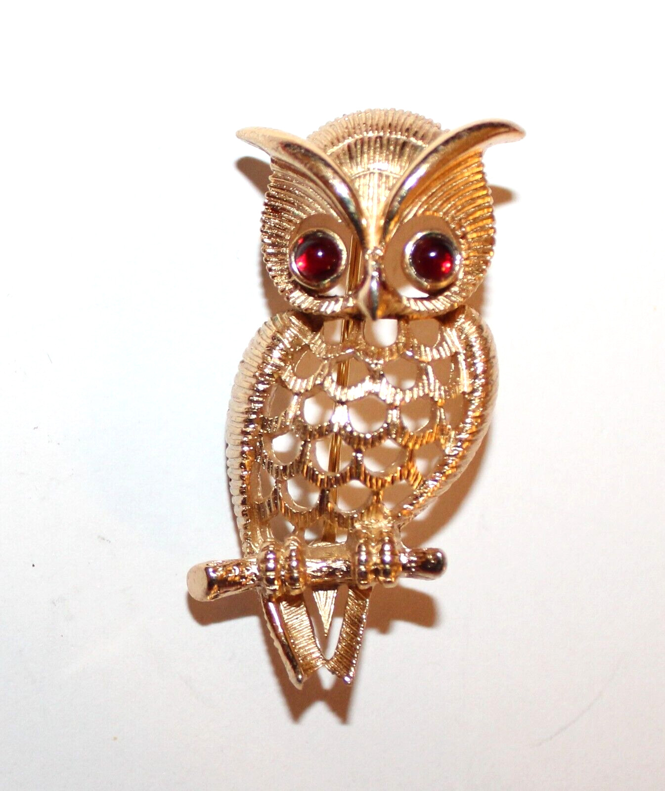 Vintage AVON Owlette Baby Owl with Red Eyes Pin Brooc… - Gem