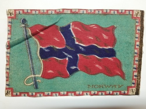 NORWAY Felt Flag Tobacco Flannel Antique Cigarette Cigar Premium ...