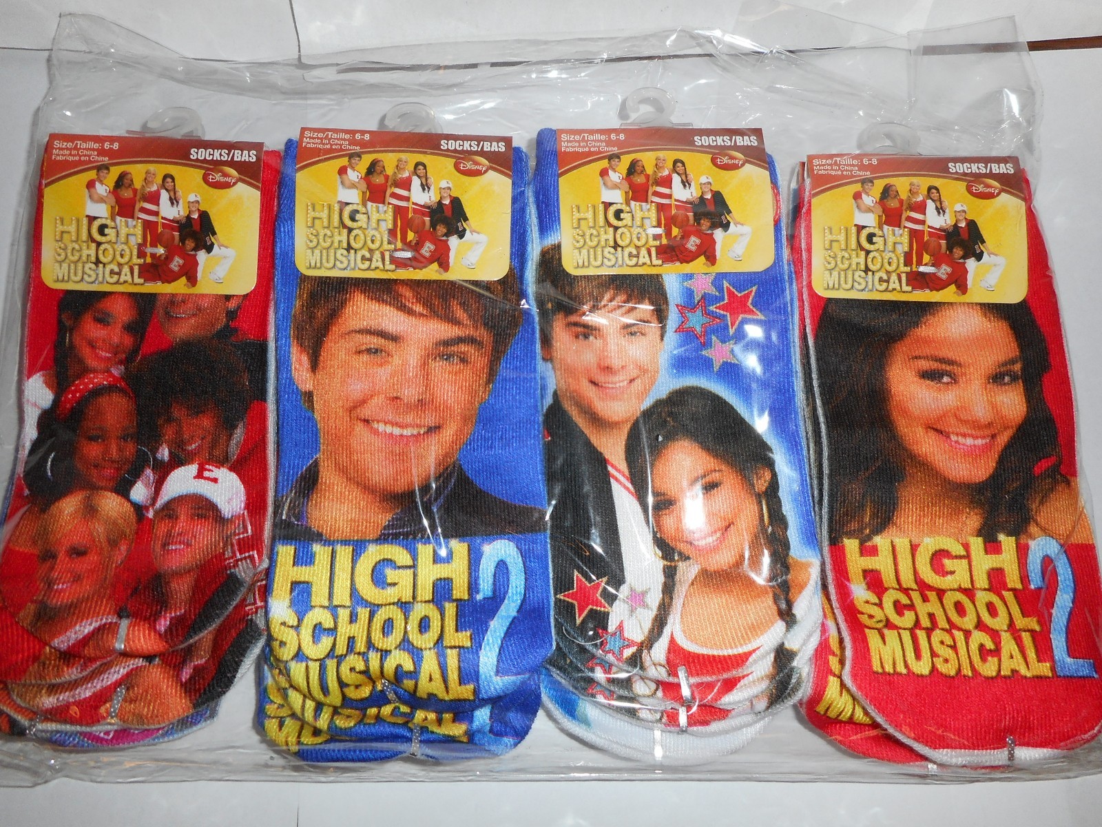 LOT OF 155 PAIRS OF ASSORTED HIGH SCHOOL MUSICAL SOCKS SIZE 6-8 | eBay