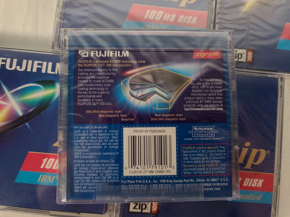Lot of 5 FujiFilm Zip Disk 100 MB - IBM format - New Factory Sealed | eBay