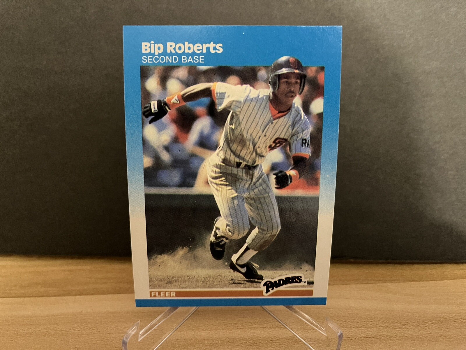 1987 MLB Fleer Bip Roberts #427 Base Rookie Card - Pulled From Sealed ...