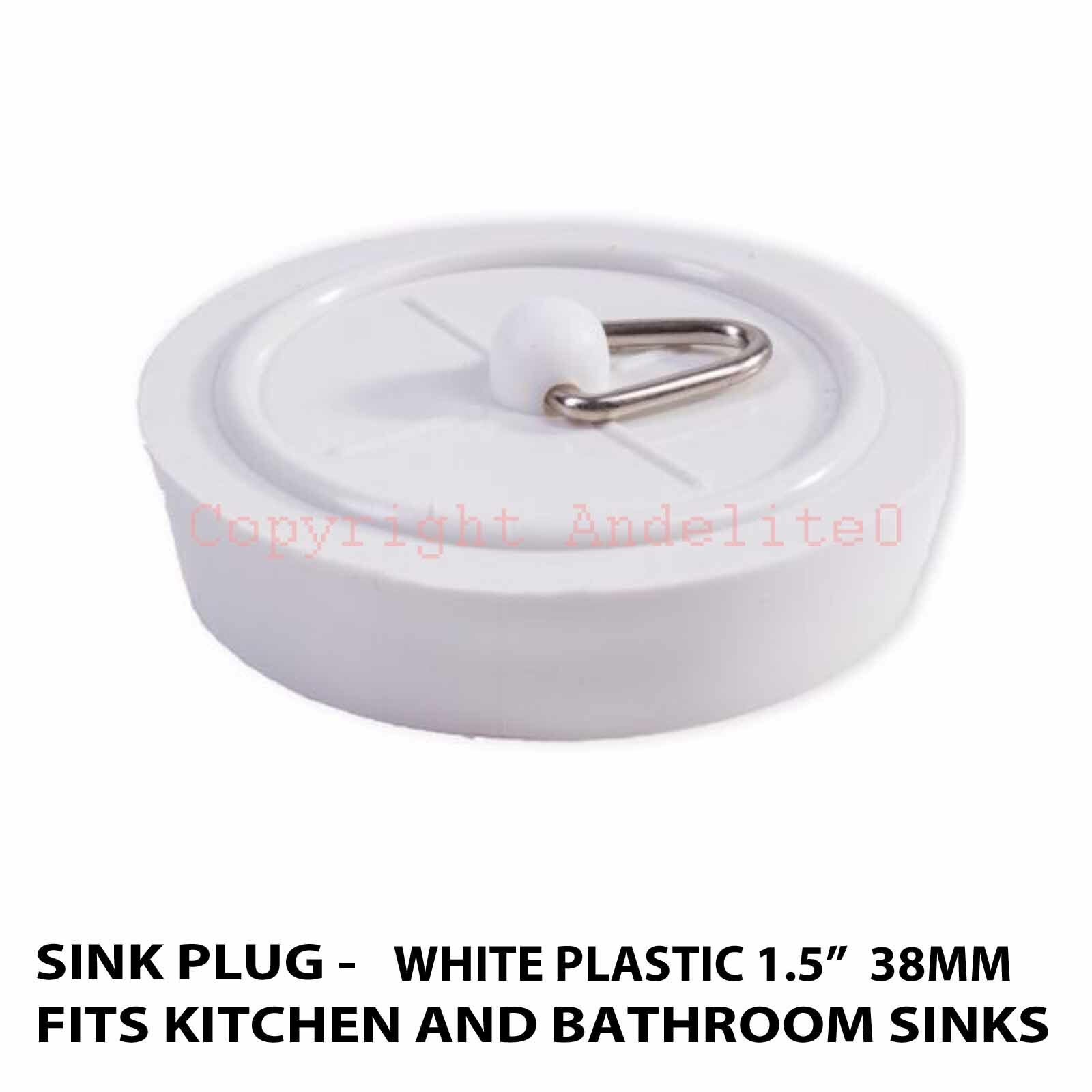 Sink Bath Shower Plugs White Black NEW Fit All UK Plug Fittings | eBay UK