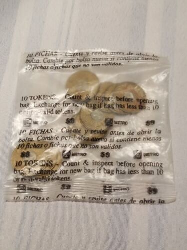 MTA Metro Vintage Coins Fair Bus Coin Token LA Los Angeles Lot of 10 ...