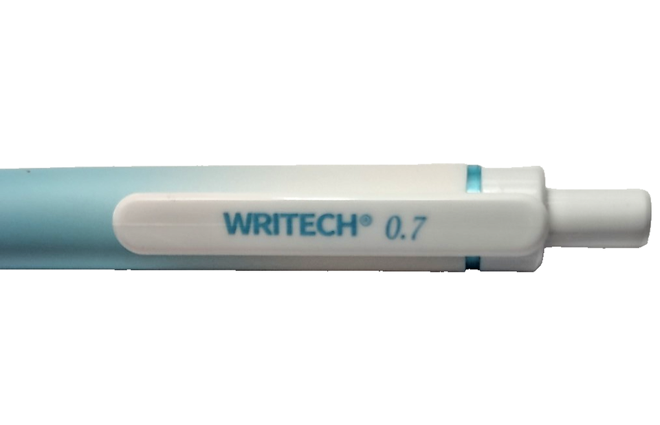 WRITECH Ombre Silent Click Gel Pen 0.7mm Fine Point Sky Blue School ...