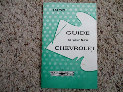 1955 Chevrolet Factory GM Original First Edition Owners Manual Near ...