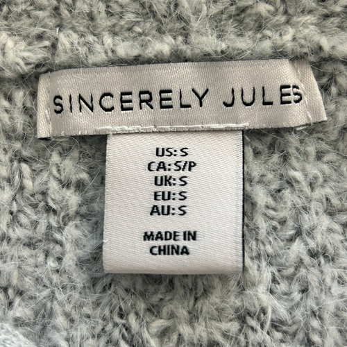 Sincerely Jules Top Womens S Long Sleeve Crop Sweater Quarter Zip ...