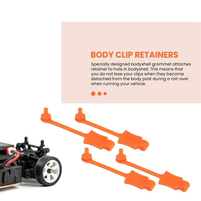 4Pcs Rubber Car Body Clip Retainer Shell Fixed Buckle Lock for 1/10 ...