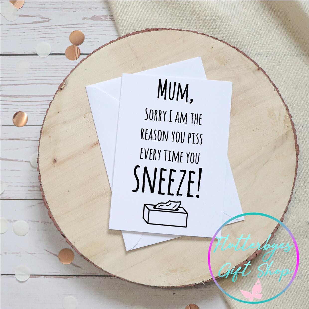 Funny Mum Card, Rude Mum Birthday Card, Sorry You Pee Mother Mam Mummy ...