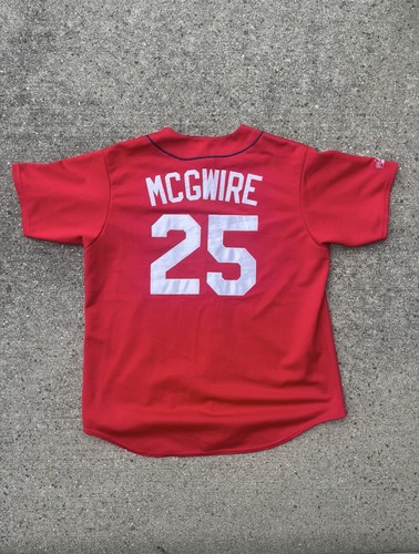 Majestic St.Louis Cardinals #25 Mark McGwire Jersey Size L Red ...