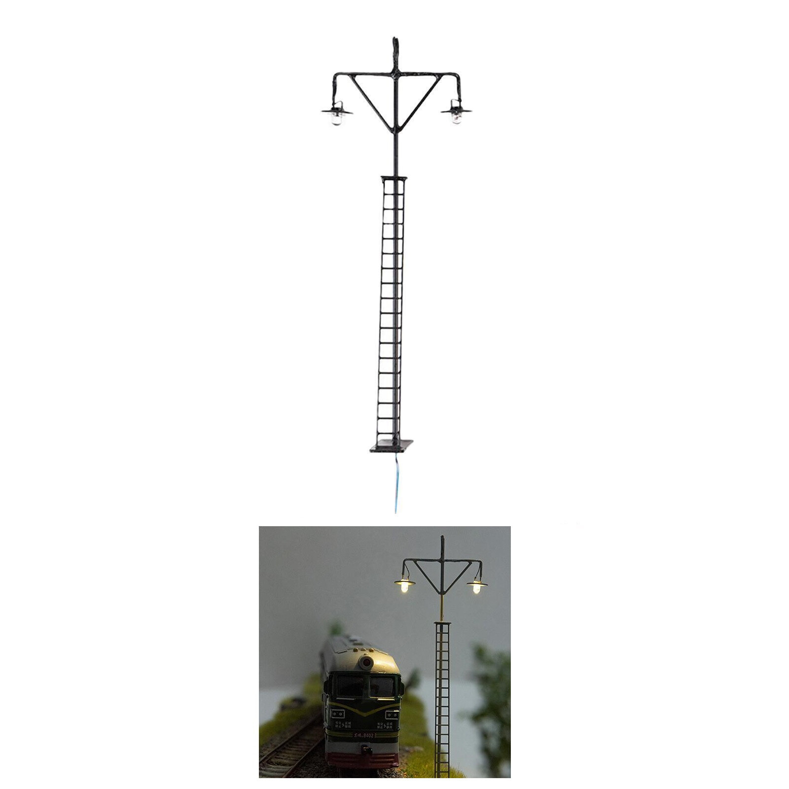 1/87 Scale Model Post Lamps Railway Train Lamp Street Light LED Lamp ...