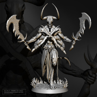 78mm Bullhead Bone Monster General Unpainted Model Kits Unassembled ...