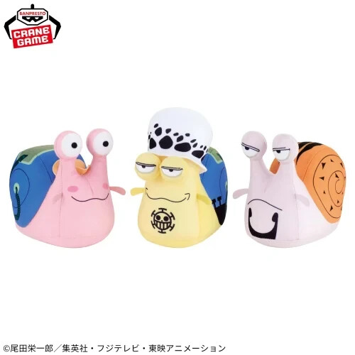 One Piece Transponder Snail Plush toy set of 3 New 13cm | eBay