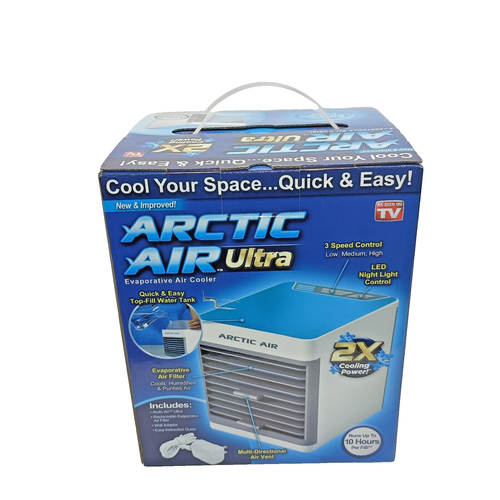 ARCTIC AIR ULTRA Evaporative Air Cooler 3-speed 2x Cooling 10 hrs Night ...