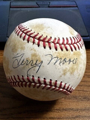 TERRY MOORE SIGNED AUTOGRAPHED ONL BASEBALL! Cardinals! | eBay