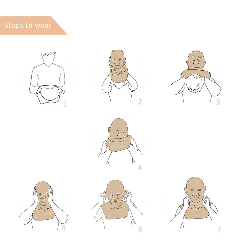 Silicone Old Man Masks Realistic Face Head Wear Male Disguise Cosplay ...