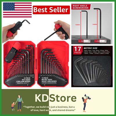 35-Piece Allen Wrench Sets Metric and Standard Hex Key Set, Allen Key ...