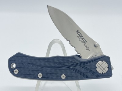 SCHRADE USA SLW2 Lake & Walker Blue Frame Lock IN OMP | eBay