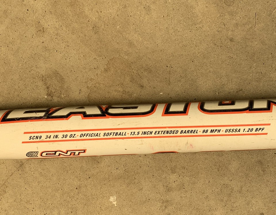 Orange Easton Stealth Comp CNT 34 / 30 SCN9 Composite Softball Bat ...