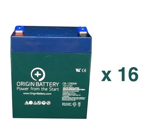 APC RBC140 Battery Replacement - 16 Pack 12V 5AH High-Rate Discharge ...