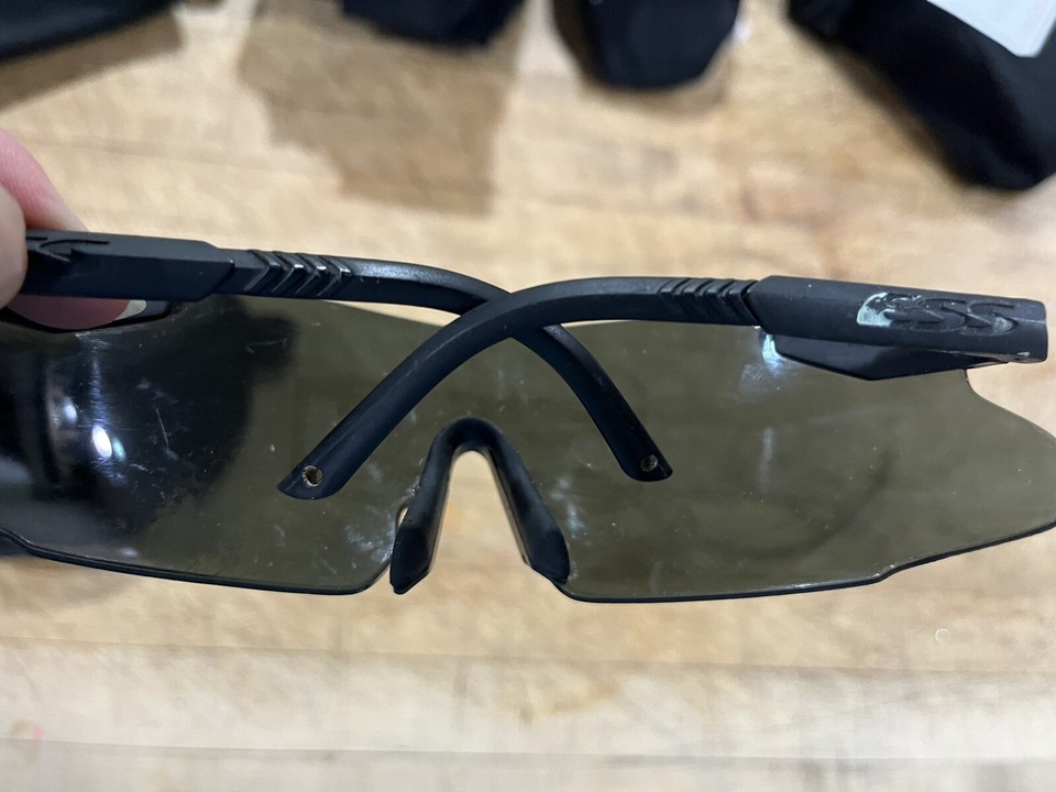 ESS Glasses Safety Military Tinted Lens Broken Nosepad with Case | eBay