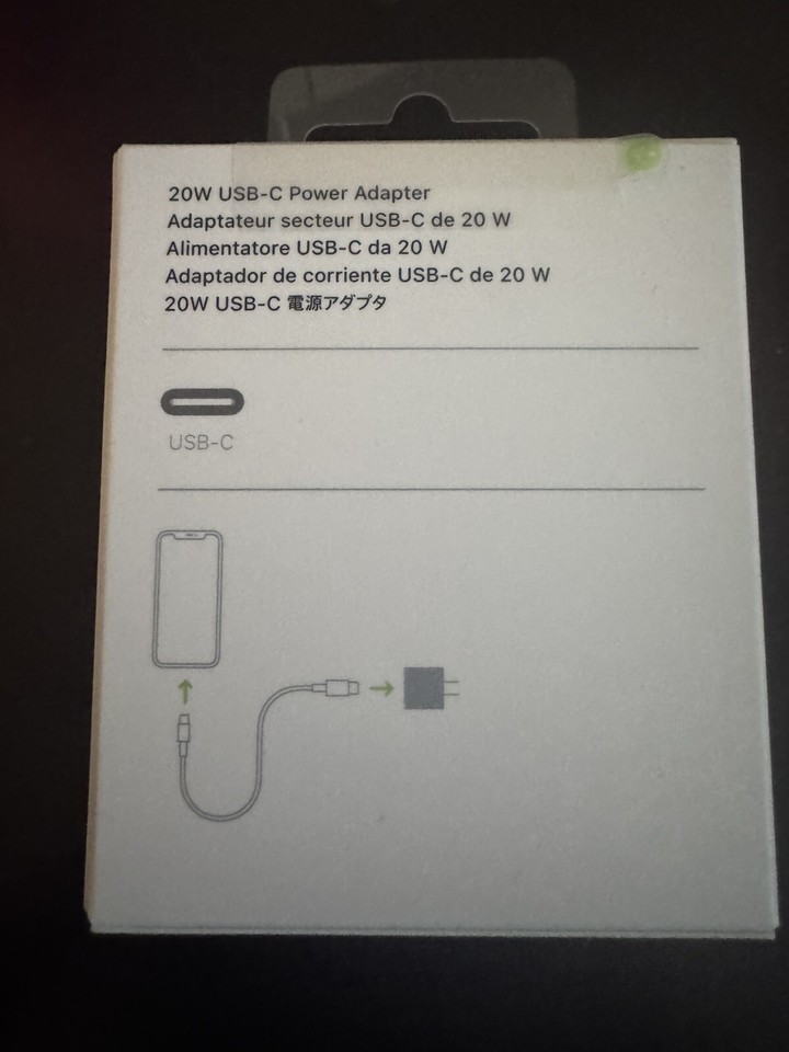 Genuine Apple 20W USB-C [Quick Charger] Wall Power Adapter OEM A2305 ...