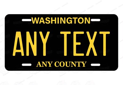 Washington Personalized License Metal Plate for Auto Car Bike ATV ...
