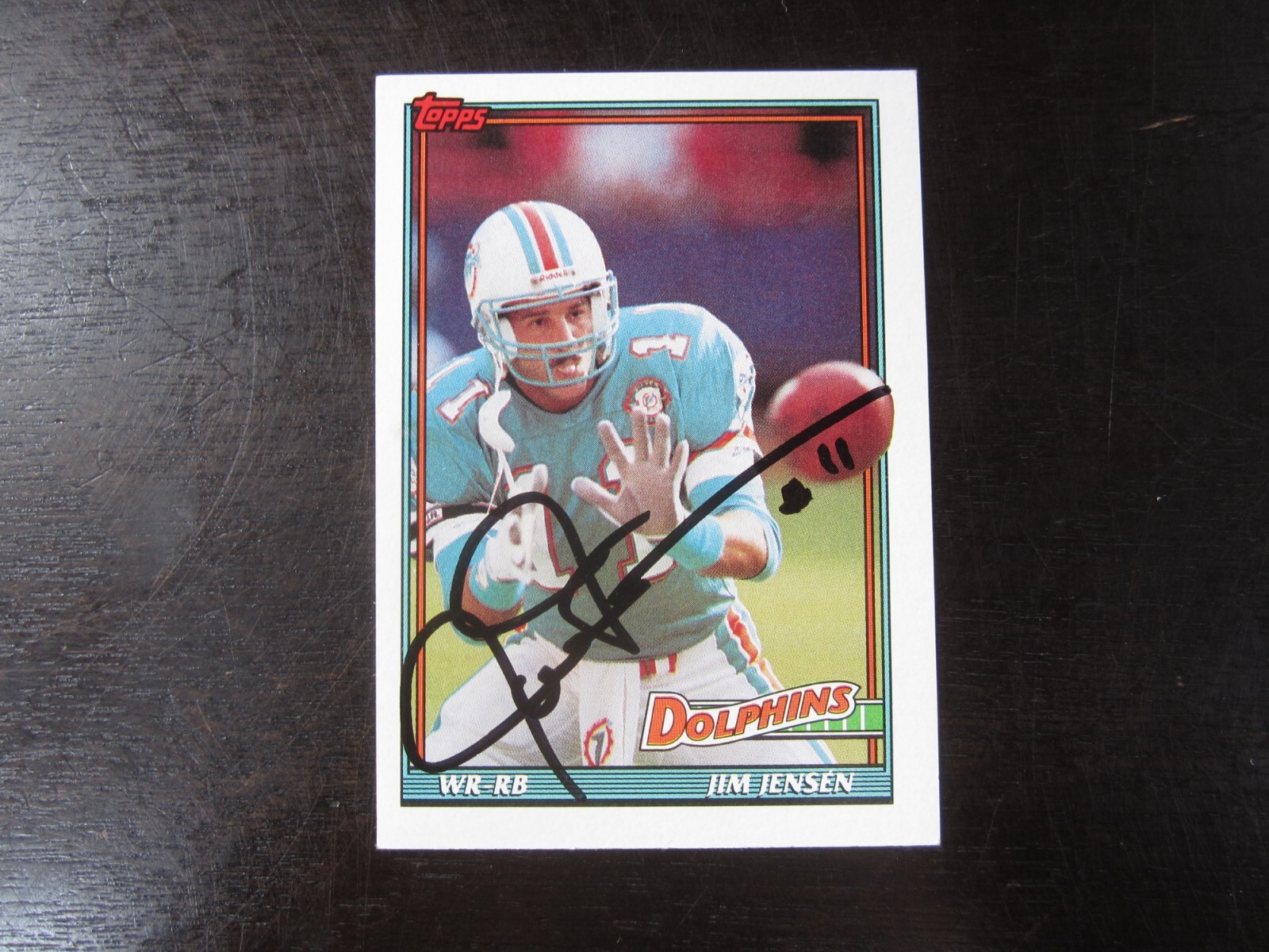 1991 Topps # 118 Jim Jensen Autograph Signed Auto Card (M2) Miami ...