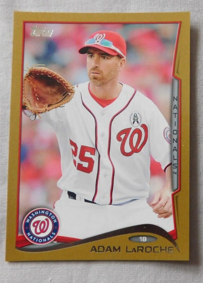 2014 Topps Gold /2014 Adam LaRoche Washington Nationals #189 Baseball ...