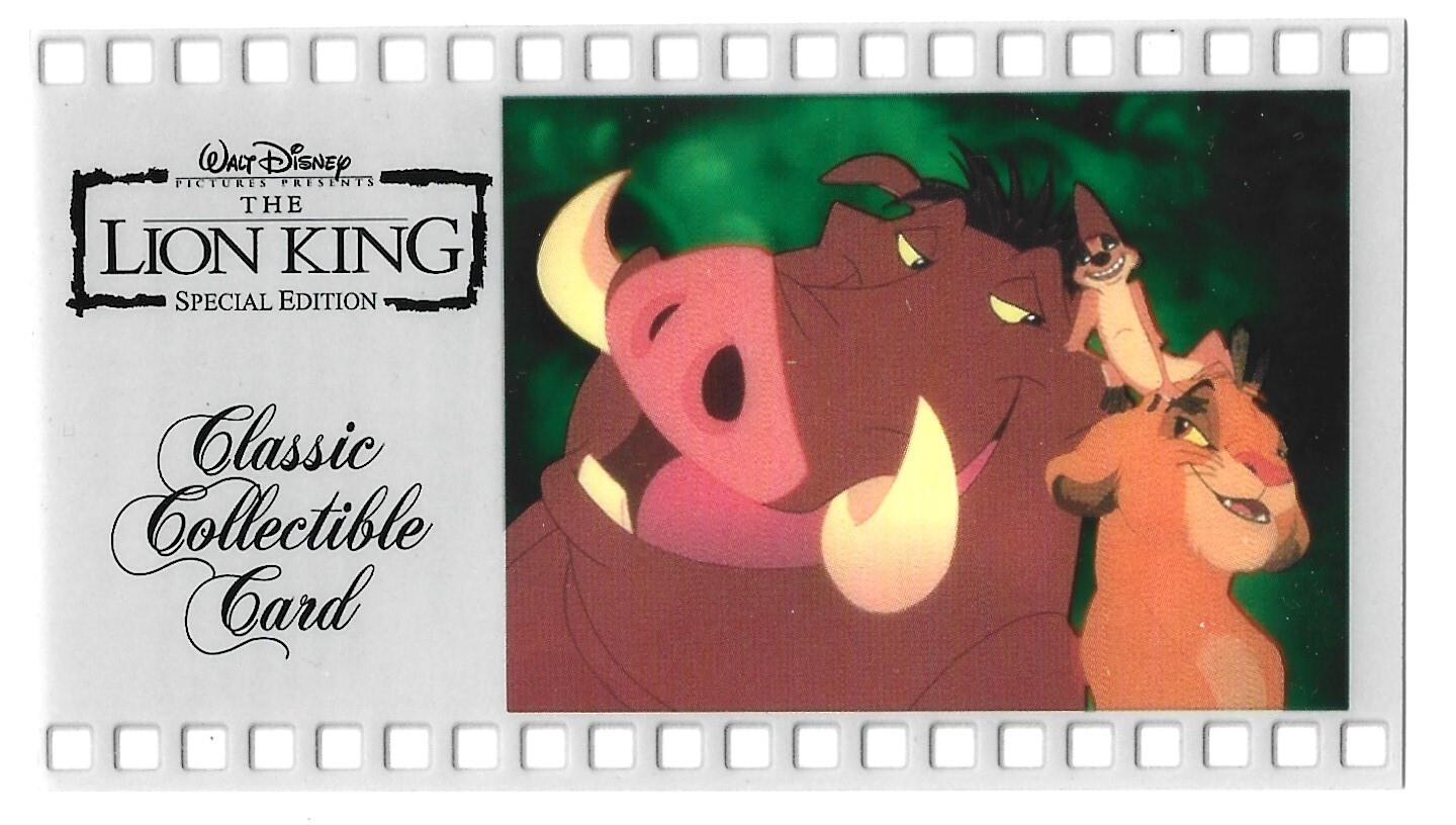 THE LION KING CLASSIC COLLECTIBLE CEL CARD #135 UNRELEASED TIMON ...