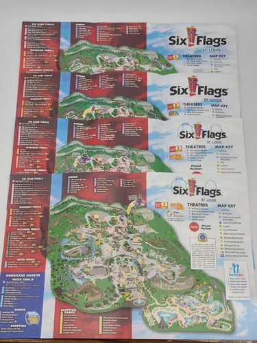 Lot Of 4 2018 2019 2020 2022 Six Flags St. Louis Over Mid America Park ...