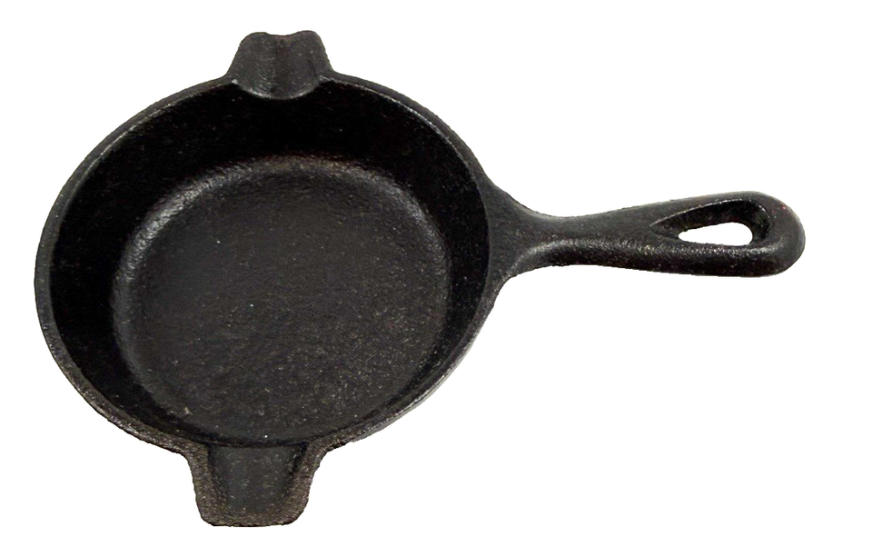 LODGE 3.5" Mini Black Cast Iron Country Skillet Frying Pan or Ash Tray ...