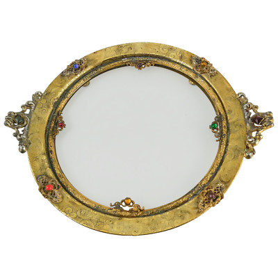 Apollo Studios NYC Gold Ormolu Jeweled Vanity Tray for Ovington ...