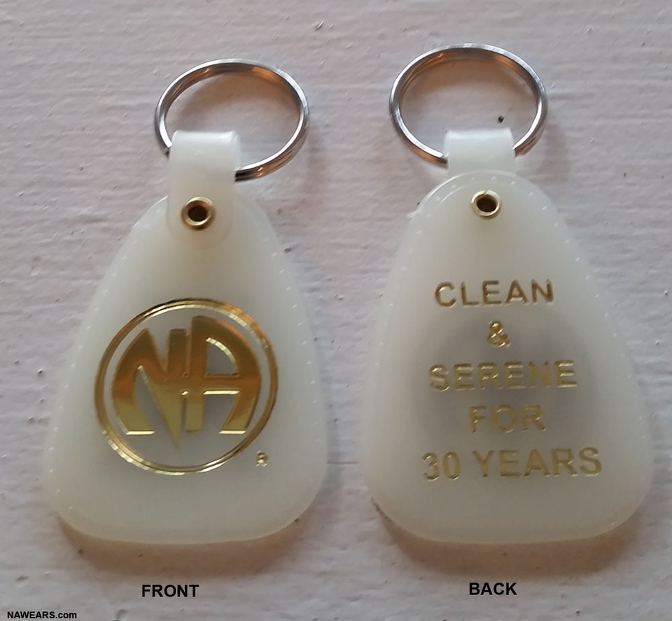 Narcotics Anonymous - NA - 30 year MOON GLOW KEY TAG - 30+ yr clean | eBay