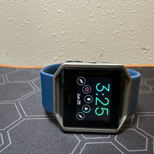 Fitbit Blaze FB502 Activity Tracker Watch Blue Band - No Charger | eBay