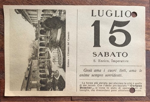 Saint Enrico Empereur, Santino Du Jour Samedi 15 Juillet 1933 | eBay