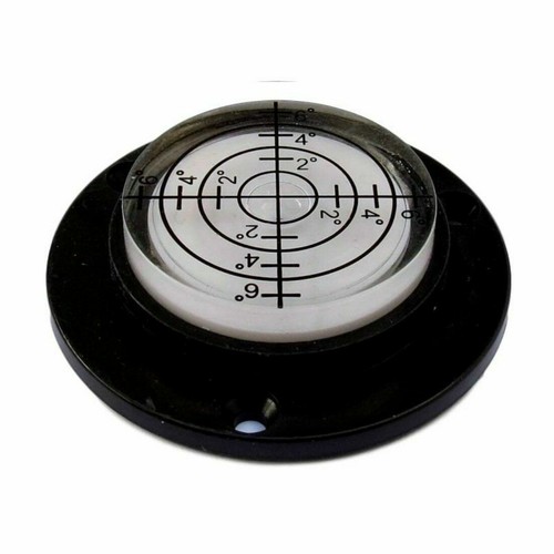 Spirit Level 50mm x 12mm Bubble Black Angle Clear Mini Round Leveller ...